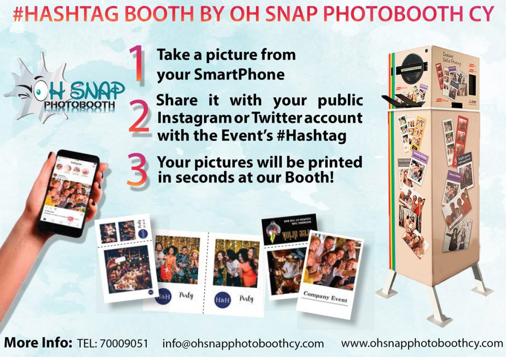 Hashtag Booth - Oh Snap Photobooth Cyprus